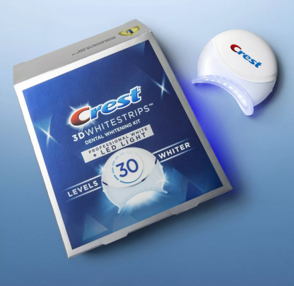 Crest 3D Whitestrips Professional White + LED Light Levels 30 Whiter ...